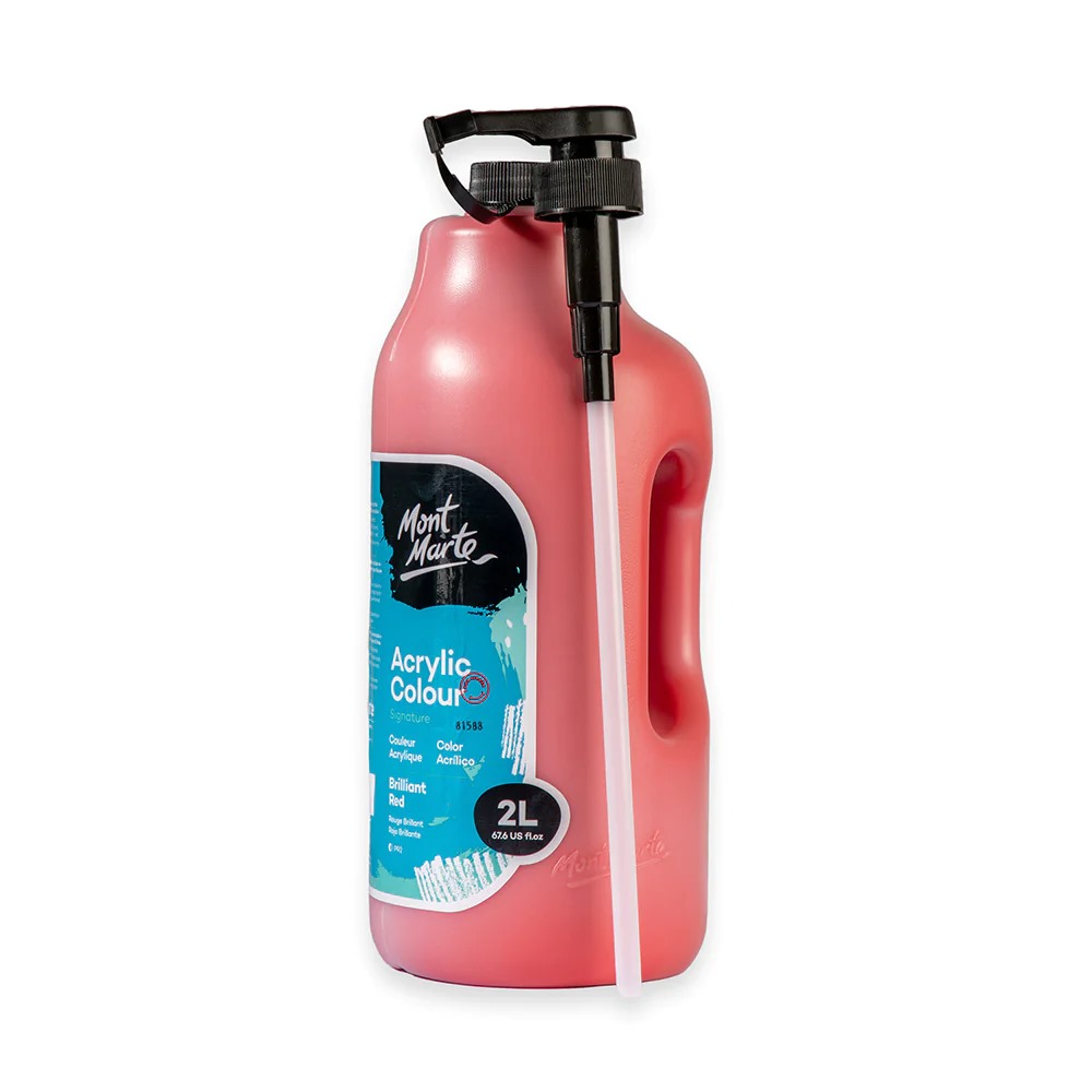 Acrylic Colour Paint 2l - Brilliant Red - Arif Shop